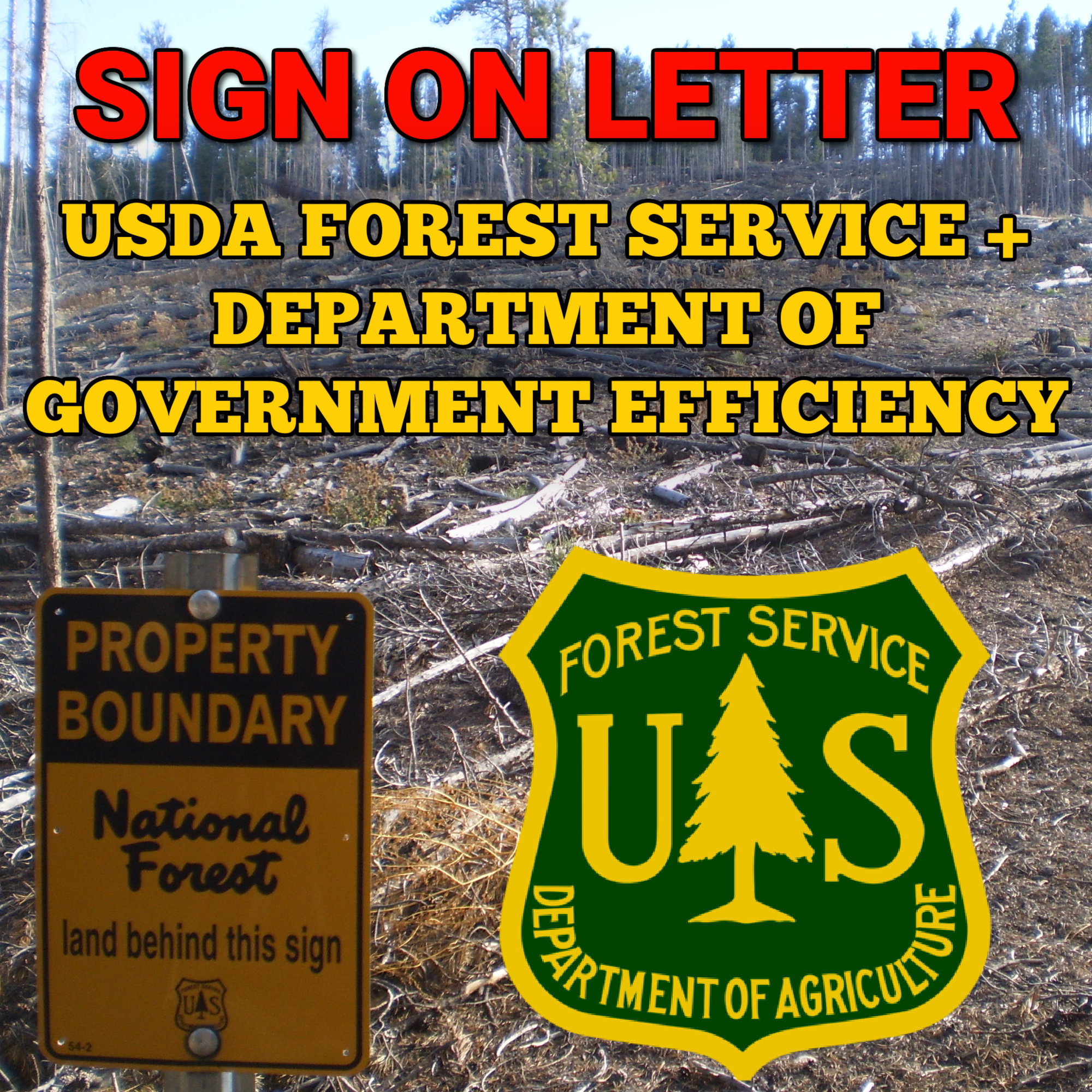 SIGN ON LETTER: USDA Forest Service + Department of Government ...